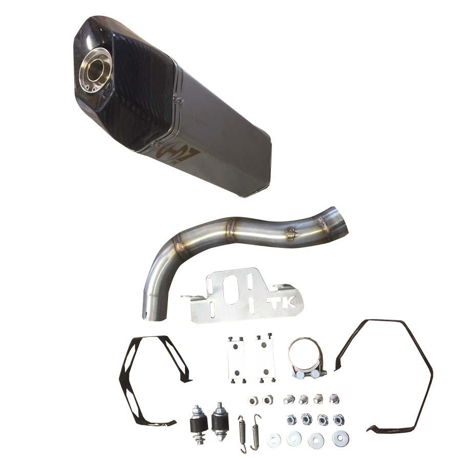 TK Turbo Kit Edelstahl Auspuff Endtopf (Slip On) E-Geprüft Typ H7 für ...